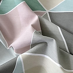 VM VOUGEMARKET Geometric Duvet Cover Queen,100% Cotton Colorful Duvet Cover Matching 2 Pillow Shams,3 Pieces Reversible Diamond Bedding Set Without Comforter-Full/Queen,Diamond