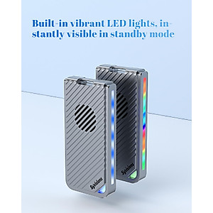 Syvisions M.2 NVMe SSD Enclosure,Tool-Free 40Gbps Compatible with USB4.0/3.2/3.1/3.0/2.0&Thunderbolt3, Fan Cooling, Anti-Scratch Aluminum Alloy, LED Light, Support SSD Size 2280 B+M M-Key