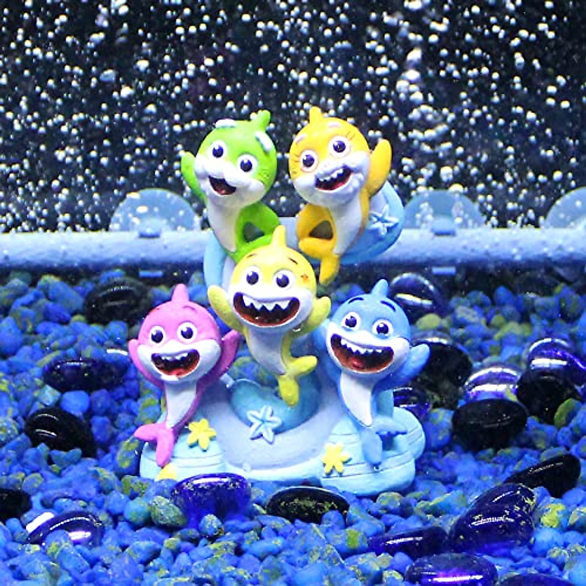 Penn-Plax Baby Shark 2-Piece Aquarium Decoration Bundle – Safe for Freshwater and Saltwater Fish Tanks – Small