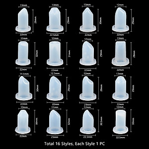 AHANDMAKER 16 Style Lipstick Mold Silicone DIY Makeup Cosmetics Lipstick Mould for DIY Lipstick Lip Cream Making Lipstick Fix