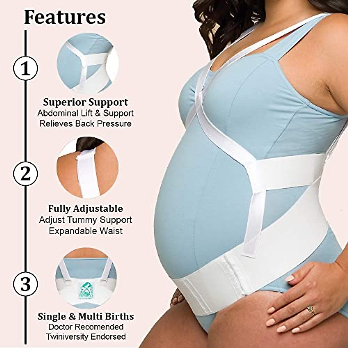 It's You Babe Best Cradle-Medium | Medical Grade Adjustable Prenatal Cradle | Maternity Baby Belly Band Support Belt | Award Winning, Medium