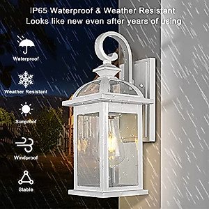 Darkaway Outdoor Wall Lights Fixtures 2 Pack with Outdoor Pendant Light for Porch, Patio, Garden