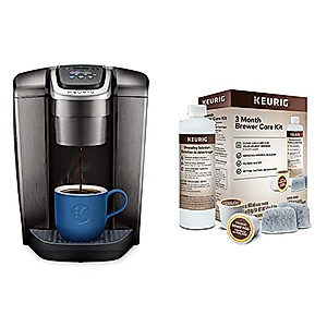 Keurig K-Elite Coffee Maker, Single Serve K-Cup Pod Coffee Brewer & 3-Month Brewer Maintenance Kit Includes Descaling Solution, Water Filter Cartridges & Rinse Pods, Compatible Classic/1.0