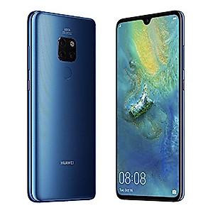Huawei Mate 20 (128GB/4GB) 6.53" FHD+ Display Triple Camera 4000 mAh Battery 4G LTE GSM Dual SIM Global Unlocked (HMA-L29) International Version, Midnight Blue