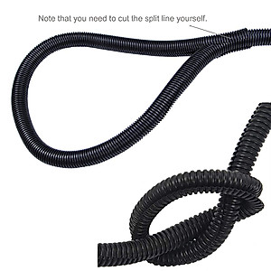 PIVBY 30 ft Dog Cat Cord Protector Wire Loom Tubing Protect Electric Wires Chewing from Rabbits, Cats and Other Pets - Efficiently manages Open Cables