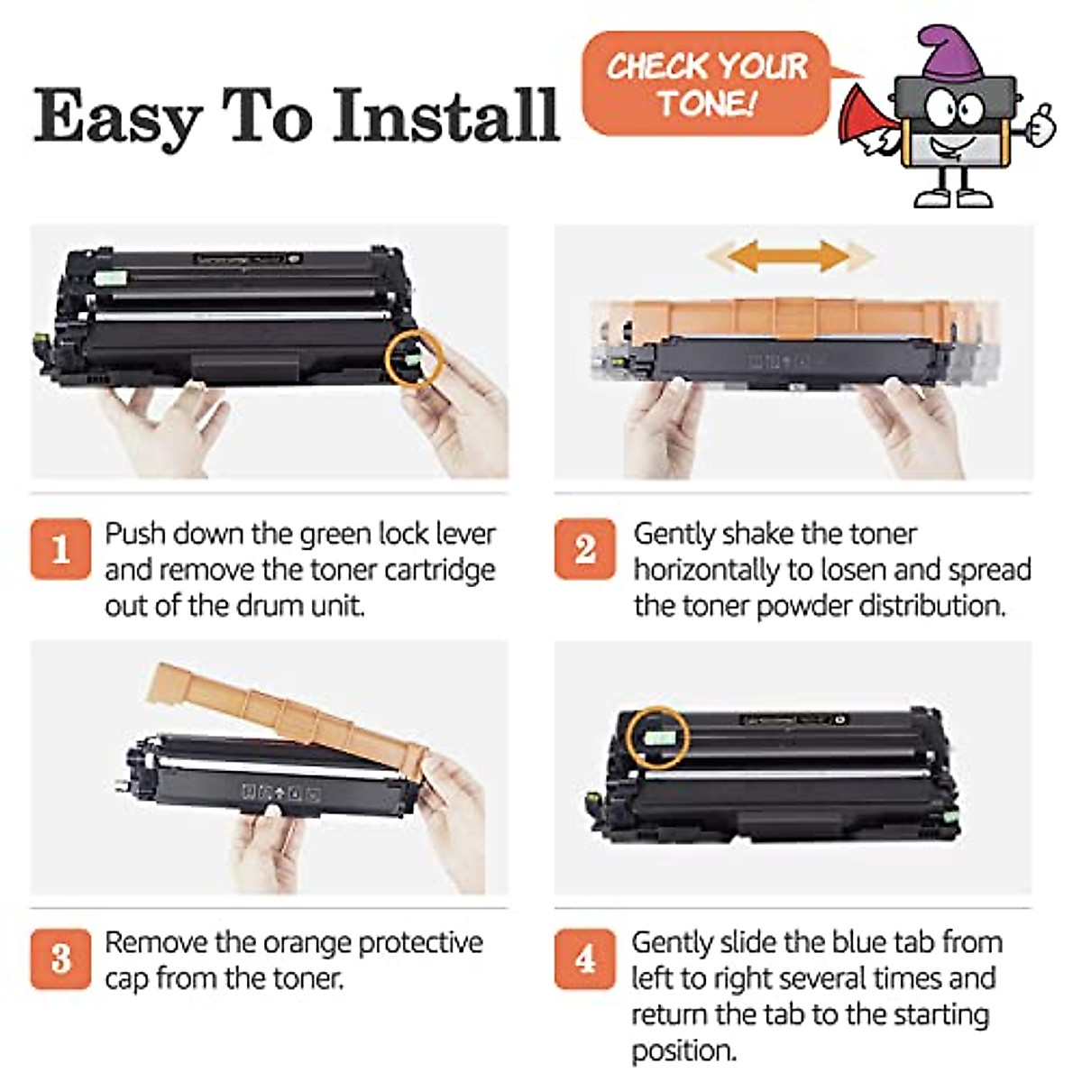 TONERNEEDS Black and Color Toner Cartridge - Compatible with Brother Printer tn227 Toner TN227BK TN223 TN-223BK MFC-L3750CDW HL-L3210CW HL-L3290CDW HL-L3270CDW HL-L3230CDW MFC-L3710CW (4-Pack)