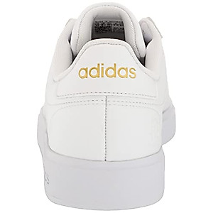 adidas womens Grand Court 2.0 Tennis Shoe, Ftwr White/Ftwr White/Gold Metallic, 8 US