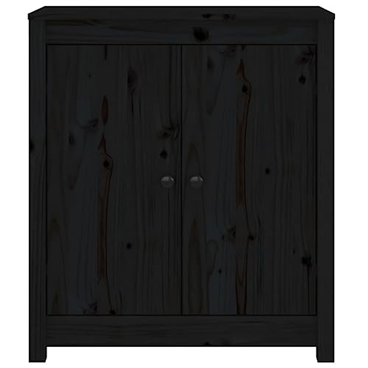 TIFITGO Asomie Sideboard Black 27.6"x13.8"x31.5" Solid Wood Pine Home Furniture Cabinets Fashion Kitchen Indoor Storage Buffets Sideboards Storage Cabinet US Stock Fast Shipment Black