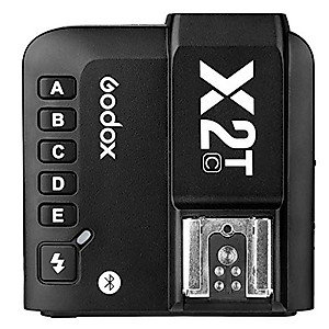Godox X2T-C TTL Wireless Flash Trigger for Canon, Bluetooth Connection, 1/8000s HSS,5 Separate Group Buttons, Relocated Control-Wheel, New Hotshoe Locking, New AF Assist Light