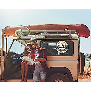 WhatSign Happy Camper Decor Sign 11.5" Farmhouse Camper Decorations Sign RV Accessories for Inside Funny Adventure Camping Hanging Signs for RV Travel Trailers Glamping Camper Wall Window Decor