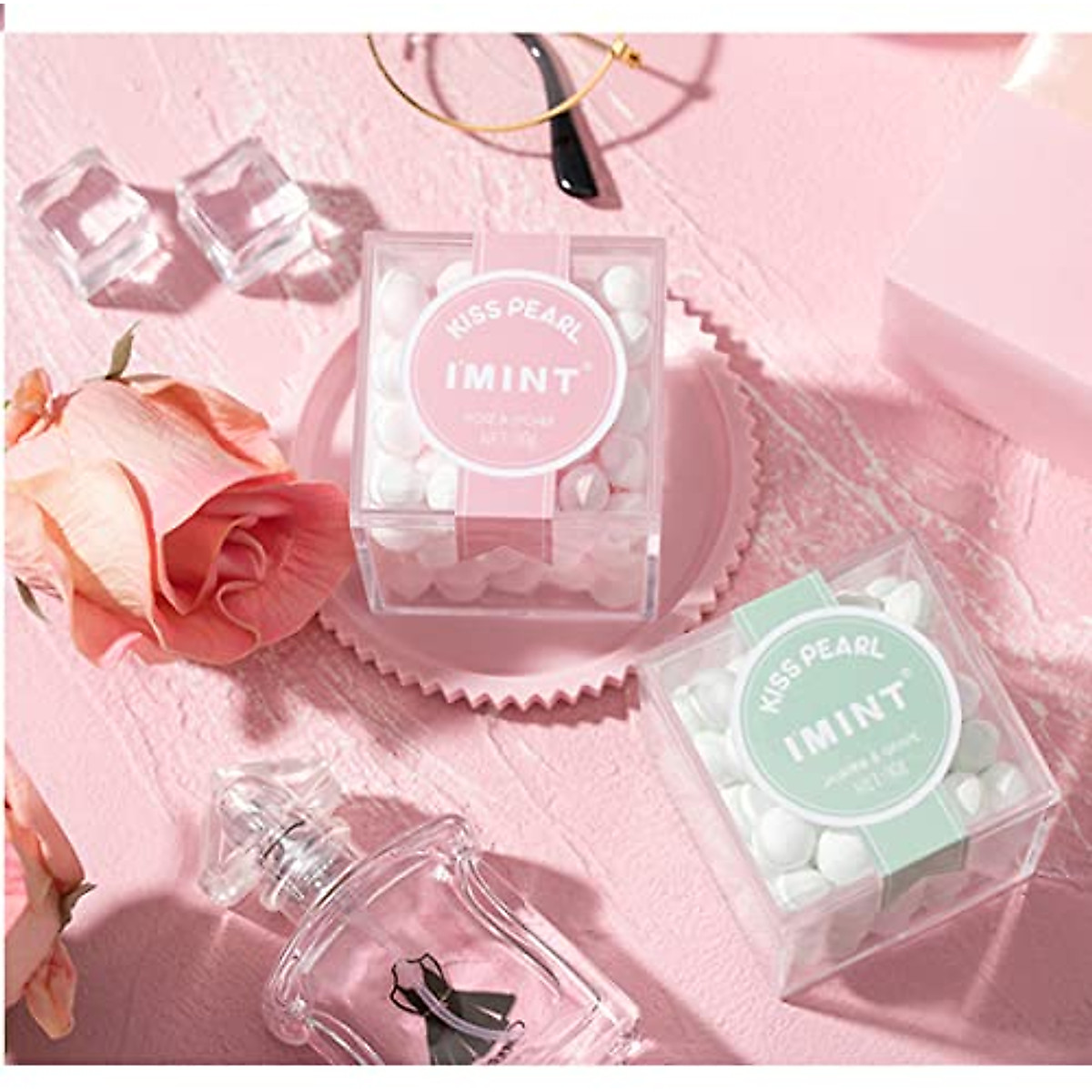 Acrylic Box with Lid 6 Pack Clear Acrylic Boxes Party Favor Square Cube Mini Candy Display Boxes Transparent Containers Plastic Storage Organizer Box Wedding Birthday Party Decorative Boxes