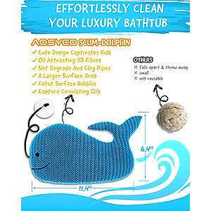 AOSYCO Hot Tub Scum Absorber, Reusable Oil Absorbing Sponge, Spa Defoamer Hot Tub Skimmer Accessories, Upgraded of Scum Bug Scumbug Scum Rays, S-C-U-M-R-A-Y Cleaner, 2Pack Cleaning Kit