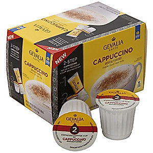 Gevalia Kaffe, 2-Step K-Cup & Froth Packets, (Cappuccino Espresso), 6 Count (Pack of 3)