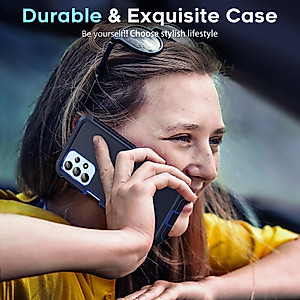 LeYi Compatible for Samsung Galaxy A23 5G Case: Samsung A23 Case [Not Fit A23 5G UW Verizon] with 2 PCS Tempered Glass Screen Protectors, 3 in 1 Full Body Shockproof Rubber Dustproof Rugged Case, Blue