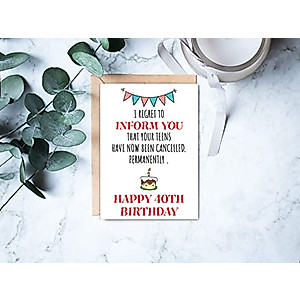 Funny 40Th Birthday Card - 40Th Birthday Card - For Son Daughter Sister Brother Nephew Niece Grandson