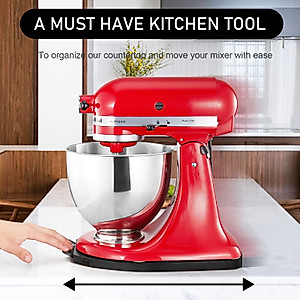 Upgrade Mixer Slider for KitchenAid Stand Mixer 4.5-5 Qt, Kitchen Appliance Sliding Tray Mixer Mover Mixer Mat with Smooth Rolling Wheels for Tilt-Head Stand Mixer, KitchenAid Artisan Tilt-Head Mixer