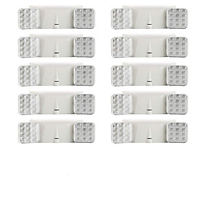 SPECTSUN 10 Pack LED Emergency EXIT Sign Lighting Combo- 120-277V Emergency Exit Lights for Home Power Failure-UL 924 Certified Commercial Emergency Light Fixtures, Exit Signs with Emergency Lights”