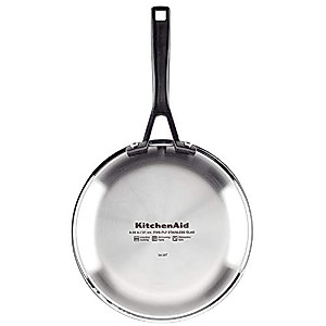 KitchenAid 5-Ply Clad Polished Stainless Steel Nonstick Fry Pan/Skillet, 8.25 Inch