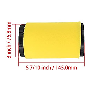 Firmusparts 2 PCS 793685 793569 Air Filter GY2155 MIU11511 Compatible With John Deere Lawn Mower Tractor LA125 LA115 D100 D110 D120 L100 E110 Compatible With Intek Series 20-21 HP