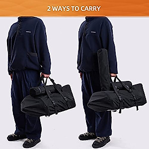 NOELIFE Carry Cover for Ooni Karu 12 with Chimney Bag, Waterproof Pizza Oven Cover for Ooni 12 Multi-Fuel Outdoor Wood Fired and Gas Pizza Oven Accessories (Cover Only)