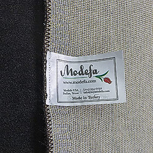 Modefa Turkish Islamic Velvet Janamaz Prayer Rug - Prayer Mat Carpet for Men and Women - Traditional Muslim Sajadah - Ramadan or Eid Gift - Solid Simple (Black)