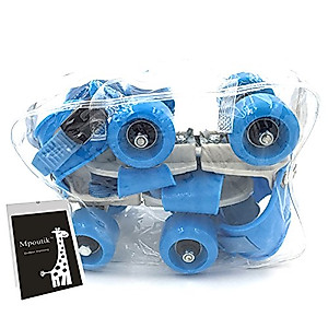 Kid's Children's Adjustable Speed Quad Roller Skates Shoes Blue