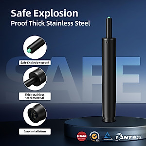 MASTERY MART Office Chair Gas Lift Cylinder Replacement, Hydraulic Pneumatic Shock Piston, Heavy Duty 450LBs/ 204KGs, Universal Size Fits Most Office Chair, 4'' Travel Length, Class 4 (Matte Black)