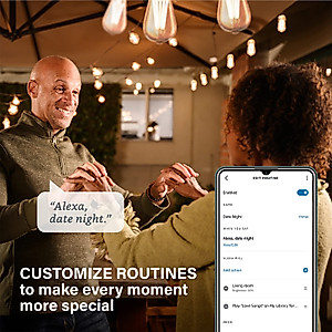 Sengled Zigbee Smart Edison Bulbs, Smart Hub Required, Work with SmartThings and Echo with Built-in Hub, Voice Control with Alexa and Google Home, Amber Warm 2000K LED E26 Edison Bulb, 60W Eqv. 6 Pack