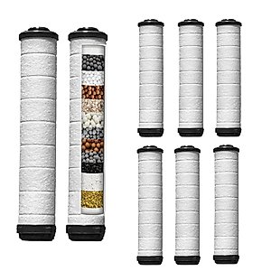 Shower Filter for Handheld Shower Head, Set of 8 Multi-Storey Replacement Filters for Hard Water Remove Chlorine and Harmful Substances,Make Bathing Healthier.