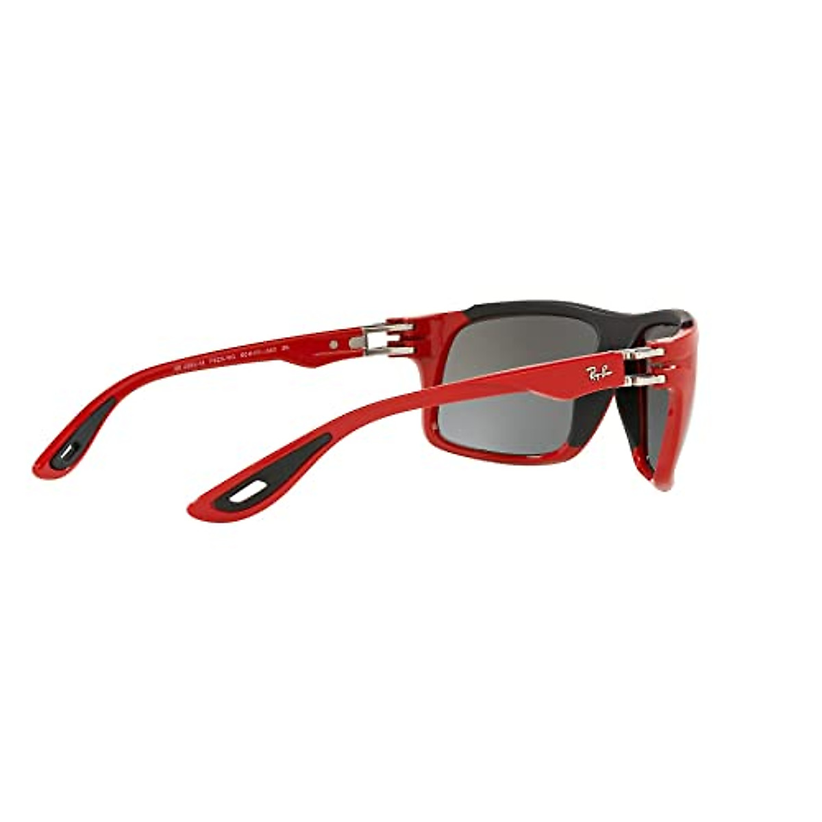 Ray-Ban RB4364M Scuderia Ferrari Collection Aviator Sunglasses, Red/Grey Mirrored Silver Gradient, 61 mm