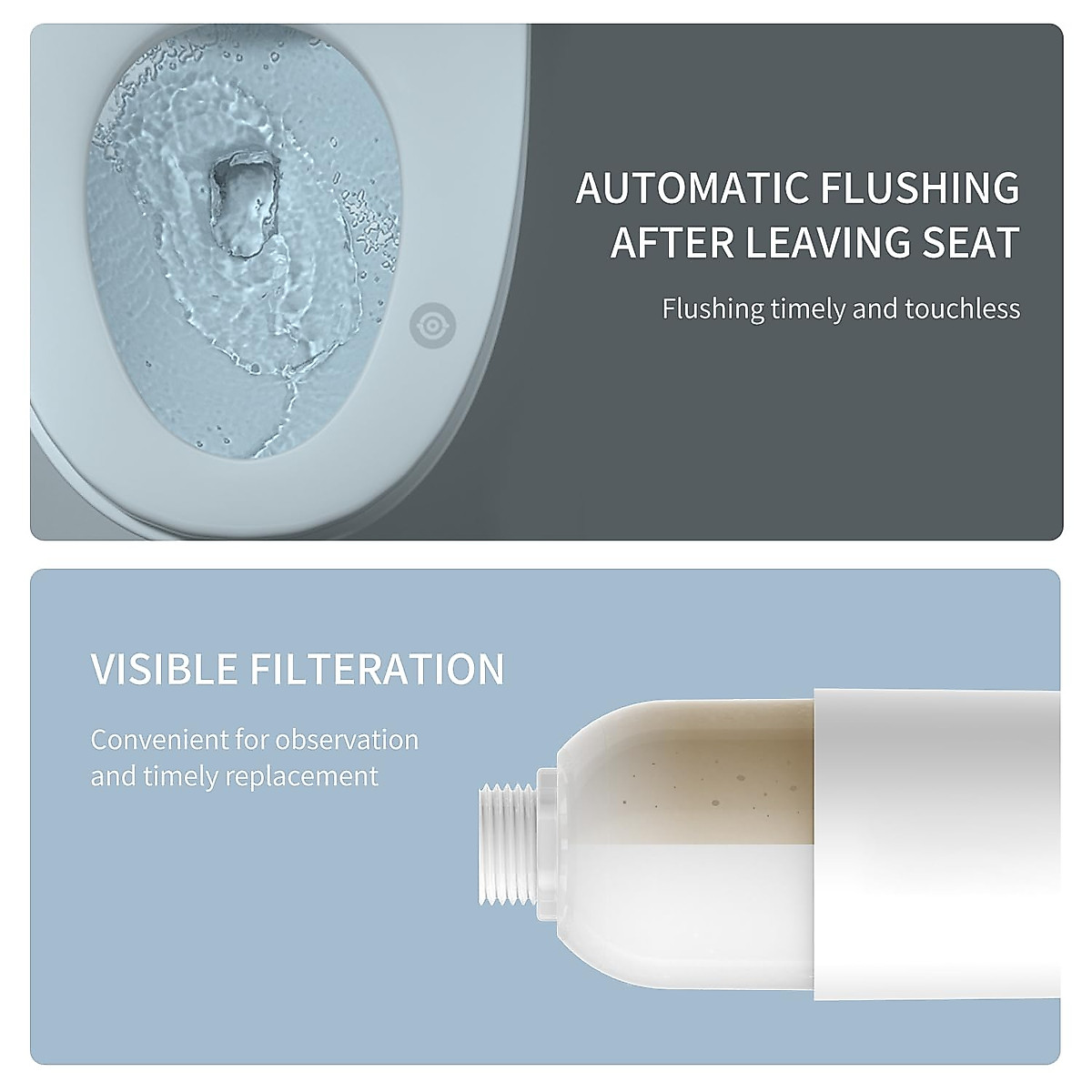 LEIVI Smart Toilet with Built-in Bidet Seat, Tankless Toilet with Auto Lid Opening, Closing and Flushing, Heated Seat, Digital Display, Remote Control, Elongated