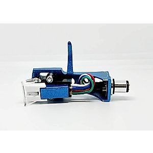 Cartridge and Stylus, needle and Sea Blue Headshell with mounting bolts for Technics SL-1200, SL-1210, SL-1600, SL-1610, SL-1700, SL-235, SL-23A, SL-B2, SL-B202, SL-B205, SL-B3