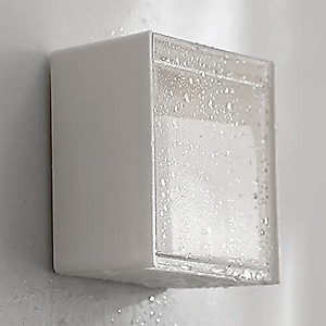 4 Pack Wall Mounted Cotton Swab Holder, Mini Cosmetic Storage Box Bathroom Vanity Storage Canister Holder for Cotton Swabs,Balls,Makeup Pads,Sponges(No drilling)