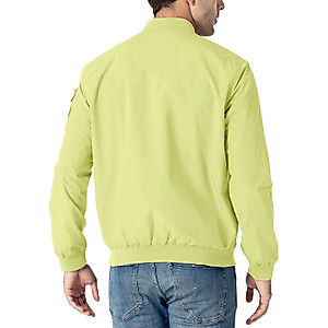 Rdruko Men's Lightweight Bomber Jacket Casual Stylish Fashion Coat Windbreaker(Lemon, US M)