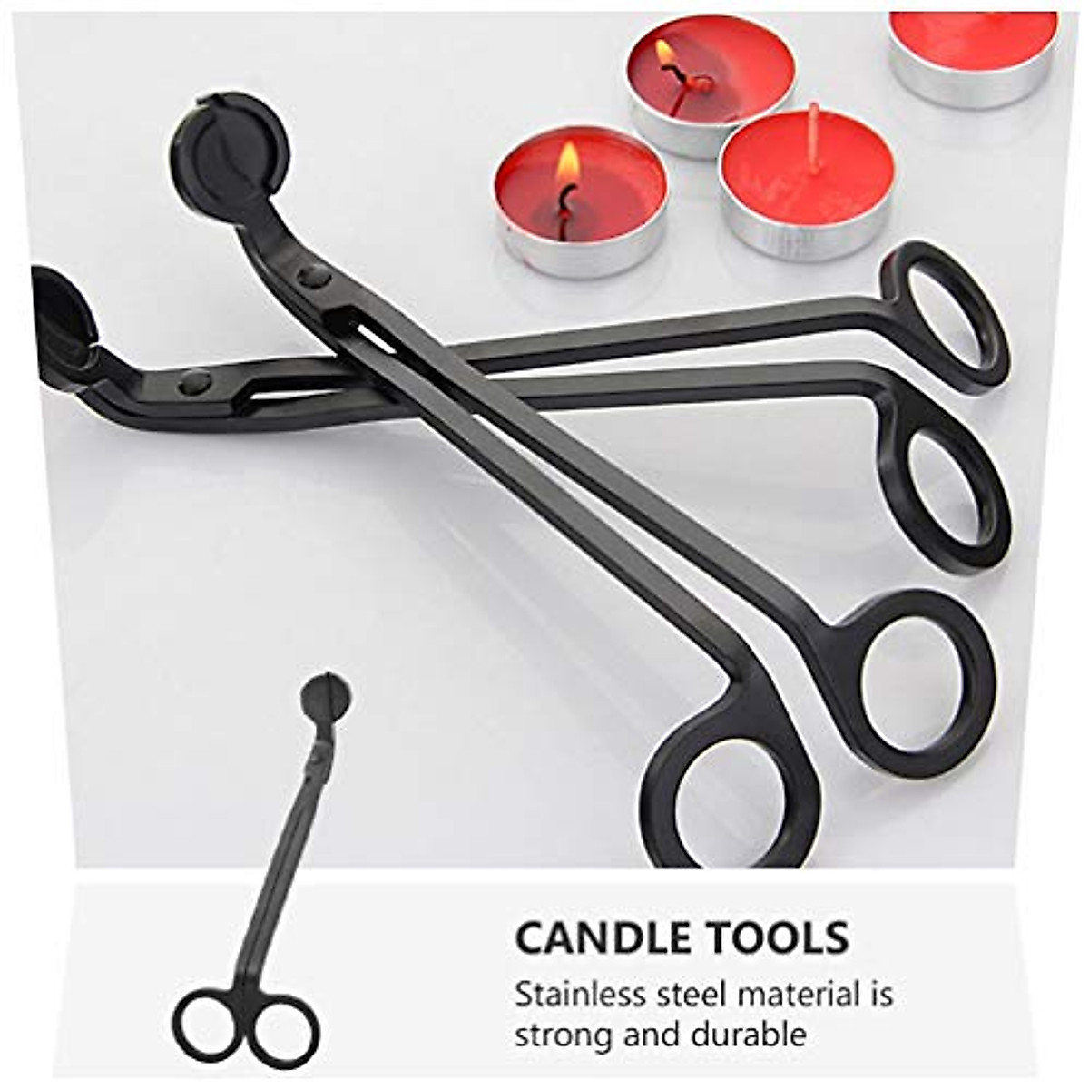 Hemoton Wedding Favors 3pcs Candle Accessory Set Candle Cutter Candle Snuffer Candle Wick Trimmer Candle Wick Dipper Candle Extinguisher for Wedding Valentines Day Holiday