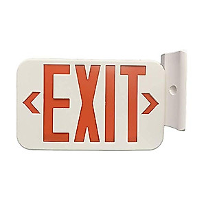 AmazonCommercial LED Emergency Exit Sign with Double Face and Battery Backup, UL Certified - 6-Pack
