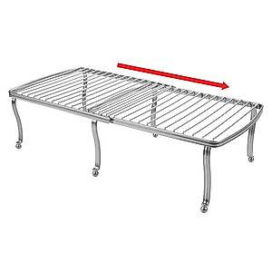 iDesign York Metal Free Standing Expandable Shelf for Storage in Kitchen, Pantry, Cabinet, Bathroom, Office, Craft Room, 12.75"-22.75" x 9.75" x 5.75" - Silver