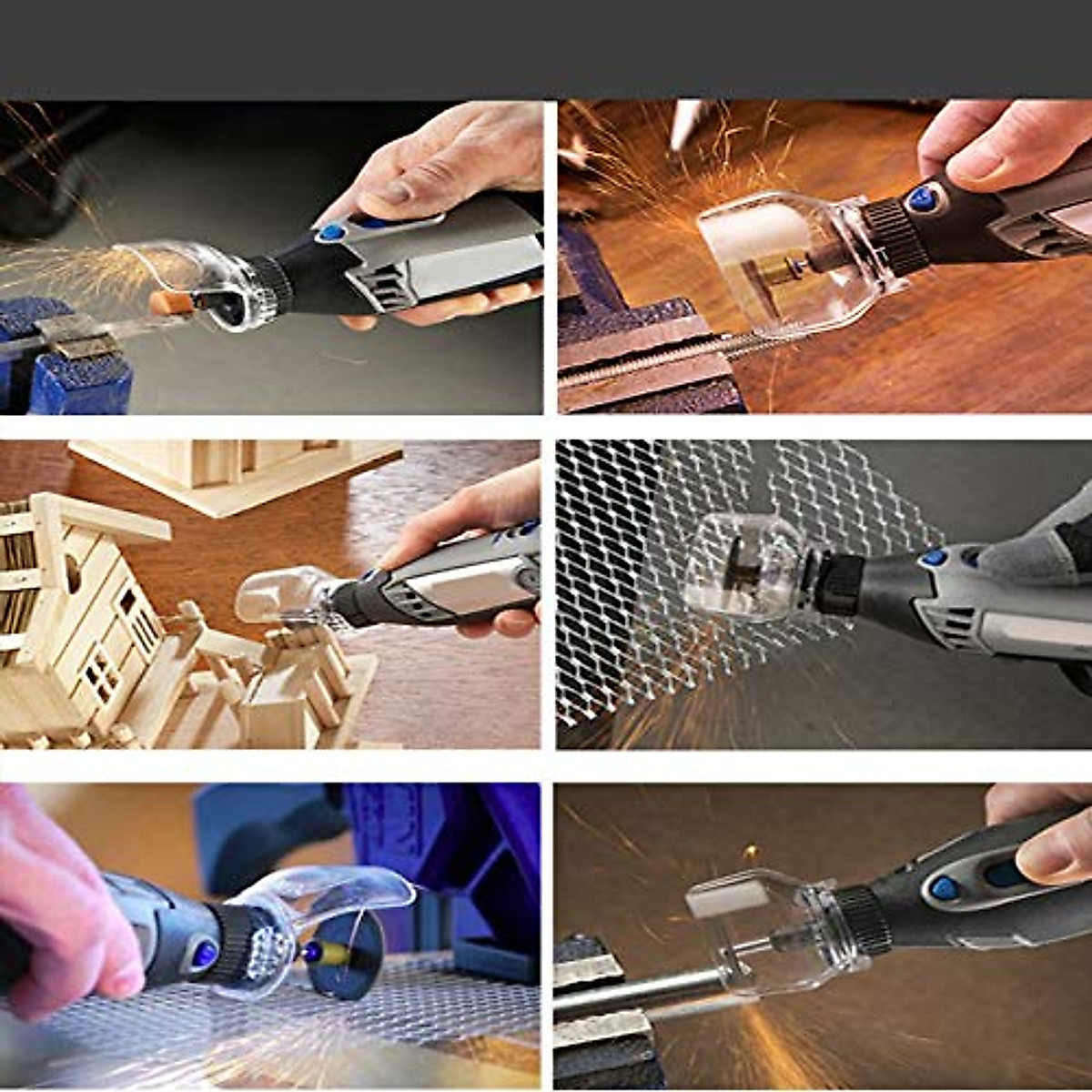 Rotary Tool Shield Metal Cutting Sanding Polishing Protective Cover Attachment Kit Accessories for Rotary Grinder Tools