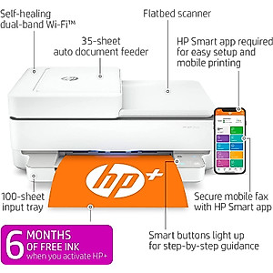HP Envy 6458E Wireless Color All-in-One Printer (223R3AR#1H3) - (Renewed)