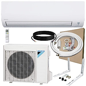 18,000 BTU Daikin AURORA 20.3 SEER LOW AMBIENT Ductless Mini-Split Air Conditioner Heat Pump System w/Maxwell 16' Installation Kit and Wall Mounting Bracket