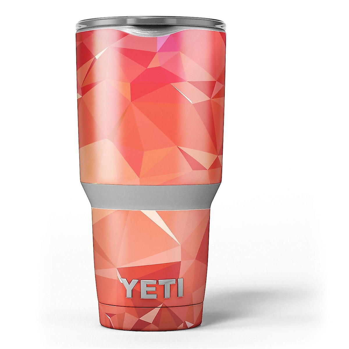Design Skinz Orange Geometric V17 - Skin Decal Vinyl Wrap Kit Compatible with The Yeti Rambler Cooler Tumbler Cups