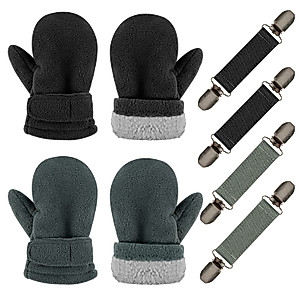 ONESING 2 Pair Toddler Mittens Toddler Gloves Warm Baby Mittens Newborn Mittens Infant Mittens Snow Toddler Winter Gloves for Baby Boys Girls