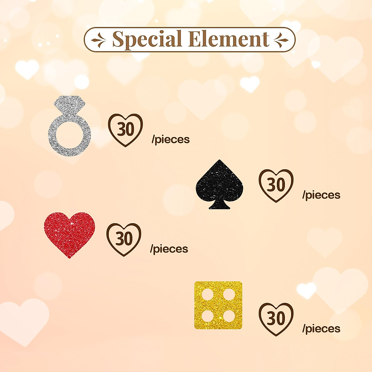 120pcs Casino Bachelorette Confetti, She Said Yes We Said Vegas Party Decor, Las Vegas Dollar Paper Scatter, Silver Glitter Lucky in Love Table Decoration, Casino Bridal Shower Party Decoration