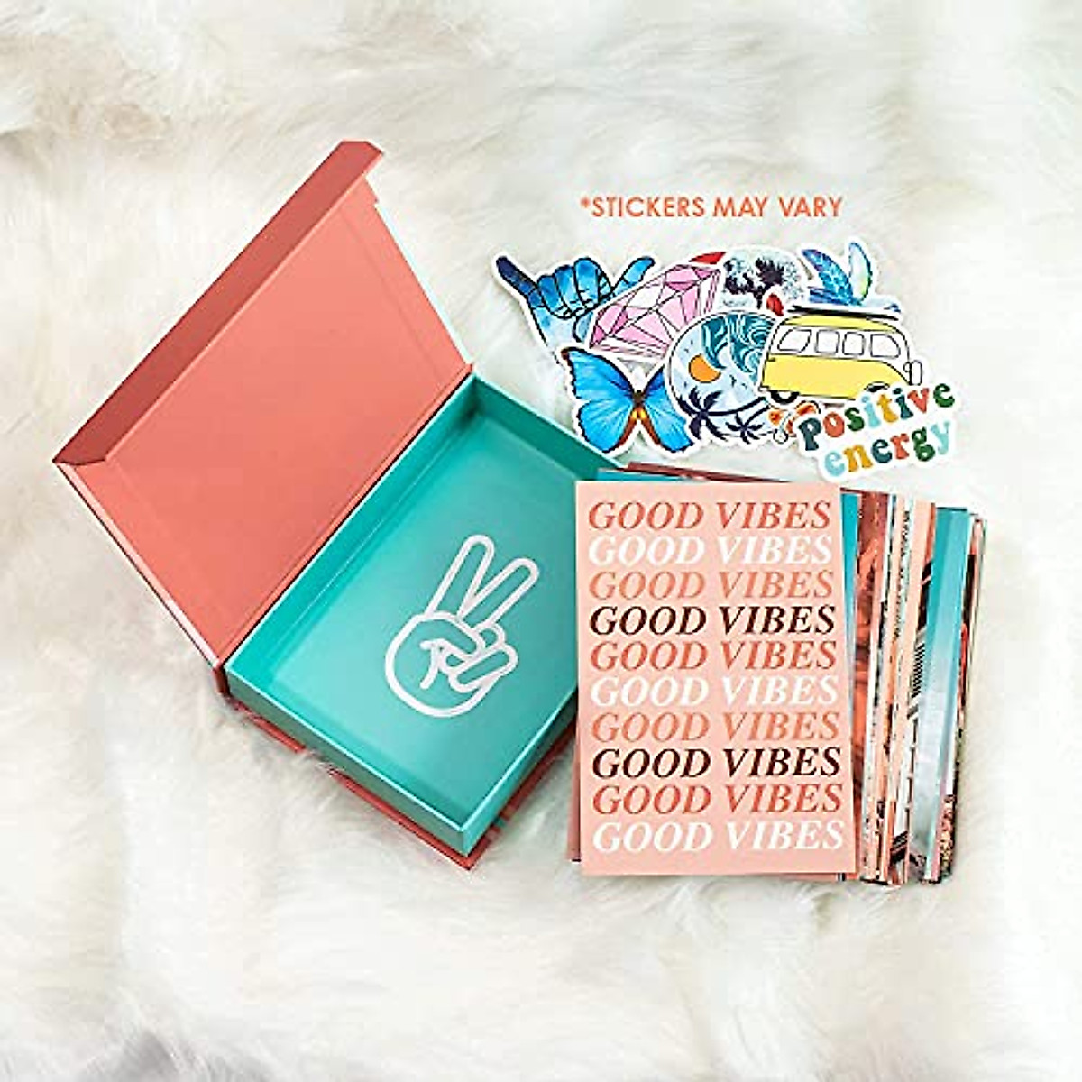 Artivo Peach Teal Wall Collage Kit for Aesthetic Pictures, 50 Set 4x6 inch, VSCO Girls Bedroom Decor, Cute Boho Wall Decor, Dorm Photo Collection