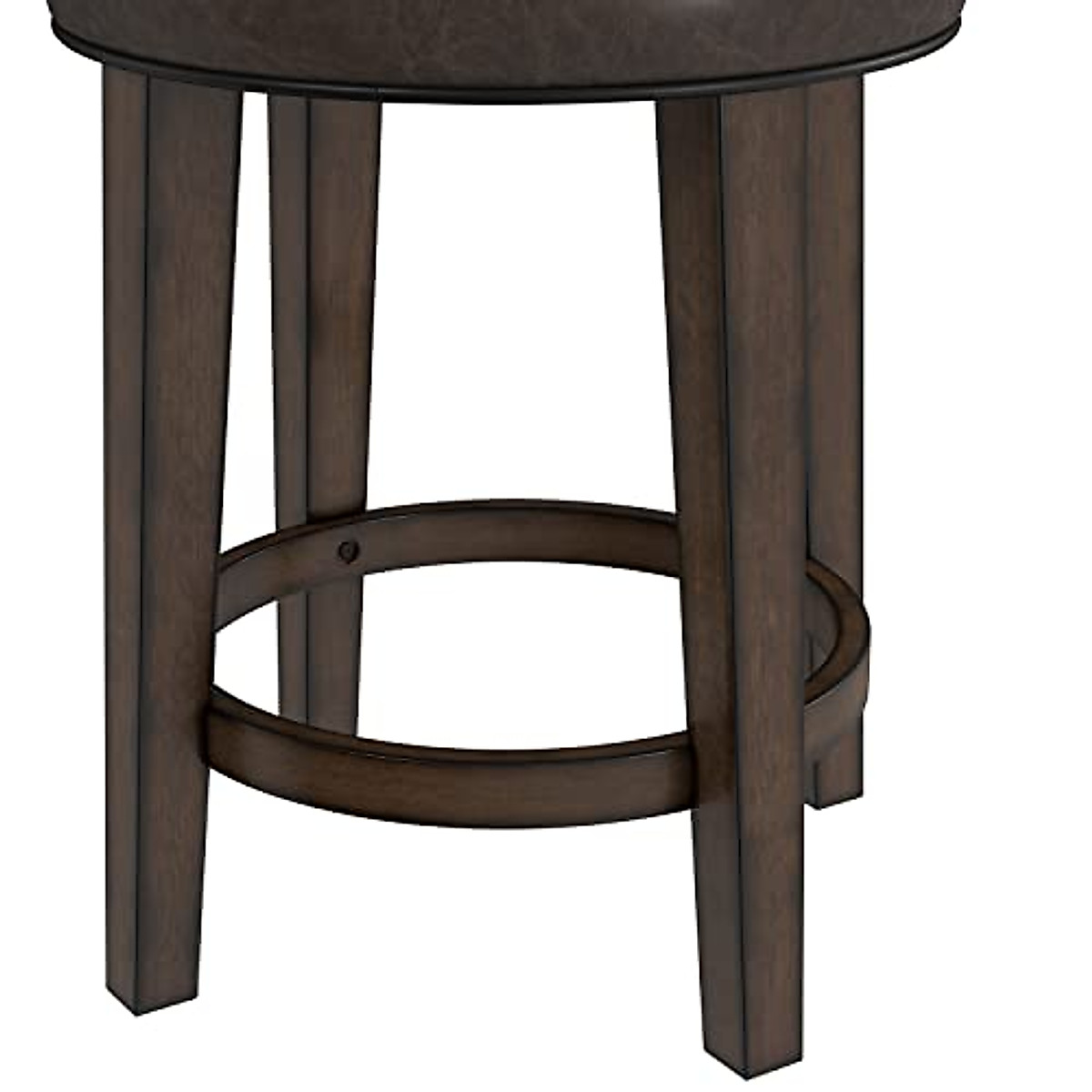 Hillsdale Krauss Backless Swivel Counter Height Stool Counter Stool, Dark Brown