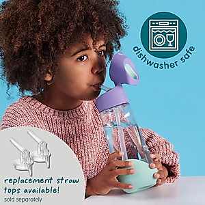 b.box 20 oz Tritan Drink Bottle: Kids Water Bottle with Straw and Lid for School, Sports, Travel, Daycare. Spill Proof & Leak Proof. Easy Grip Triangle Shape. BPA Free, Dishwasher Safe.