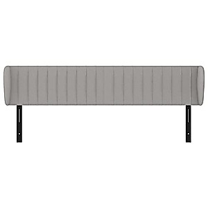 Penau Headboard with Ears Light Gray 64.2"x9.1"x30.7"/34.6" Fabric Timeless Style for Your Bedroom Designed for Restful Nights