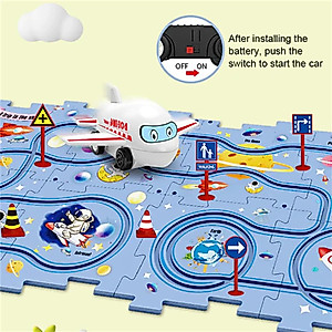 Puzzle Racer Kids Car Track Set - 2024 Best Blooming Babies Puzzle Racer, Children's Educational Puzzle Track Car Play Set,Puzzle Track for Kids (5 Pcs, 4Sets)