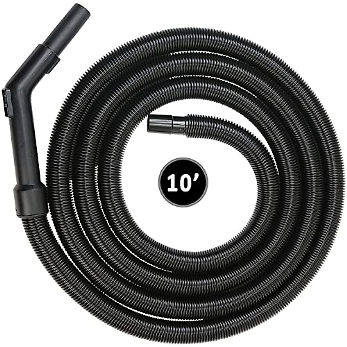 ALL PARTS ETC. 10 Ft Swivel Vacuum Hose Compatible with Stinger Shop Vac 2.5 Gal. 1.75-Peak HP Compact - 1.25" Crushproof Fits Stinger Canister Vacuums, Bucket Head, Armor All & Some Milwaukee (10')