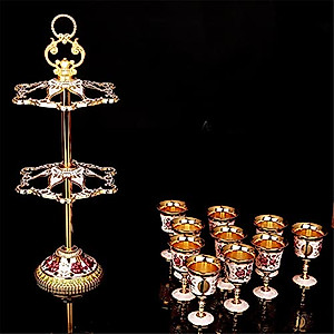ZCGDP European-Style -Layer Wine Glass Holder Set Villa KTV Bar Home Cup Holder Decoration Wedding Props (Color : D)